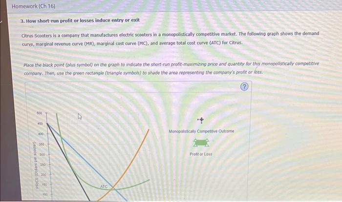 Solved 3. How short-run profit or losses induce entry or | Chegg.com