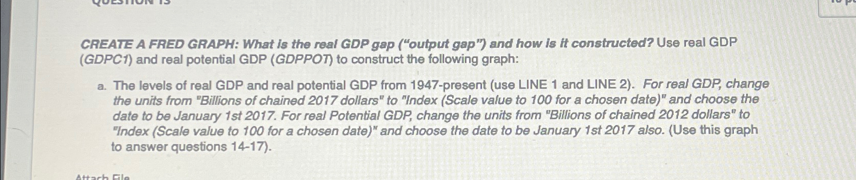 Solved CREATE A FRED GRAPH: What is the real GDP gap | Chegg.com