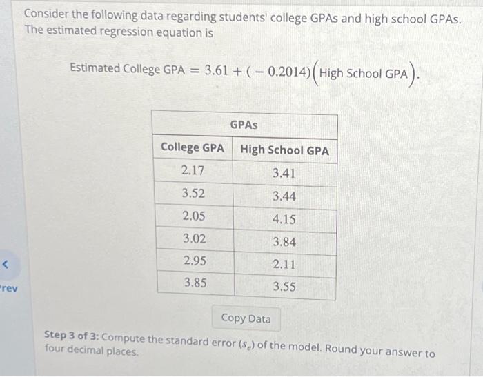 Solved Consider the following data regarding students' | Chegg.com