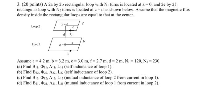 Solved 3.(20 points) A 2a by 2b rectangular loop with N, | Chegg.com