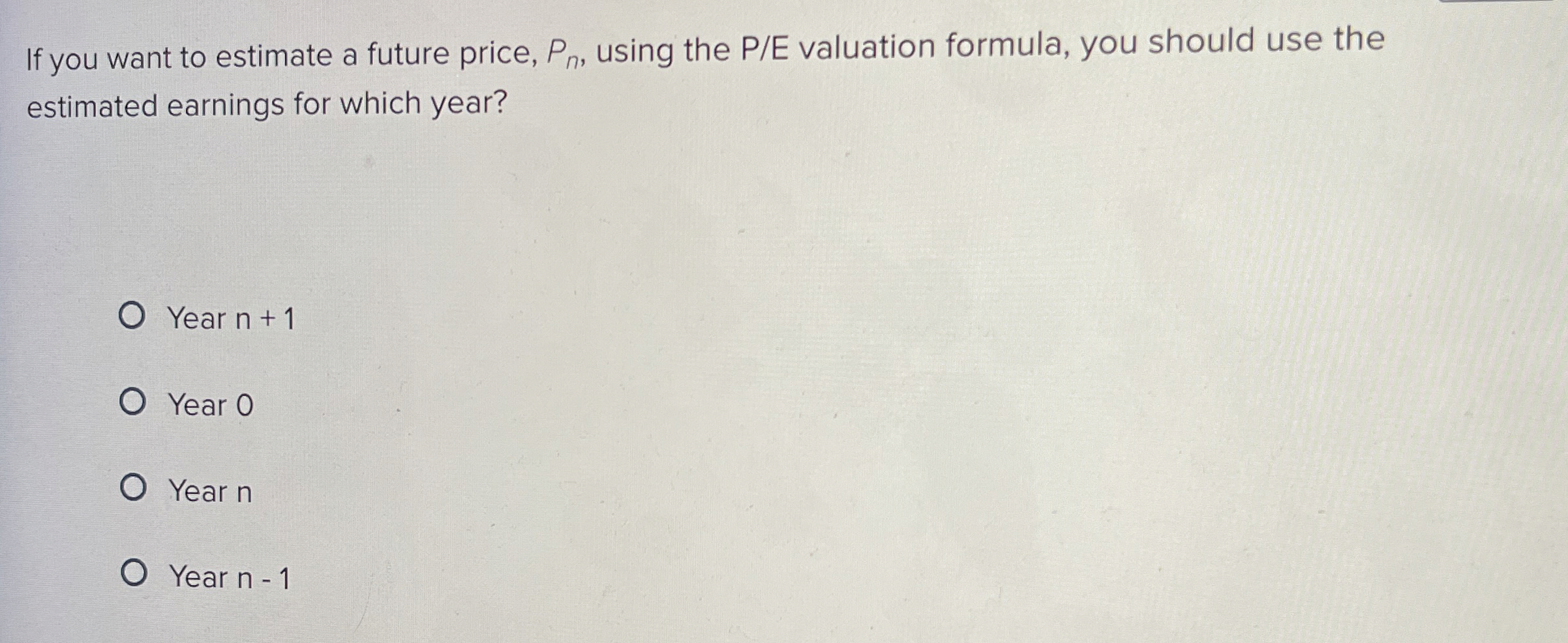 Solved If you want to estimate a future price, Pn, ﻿using | Chegg.com