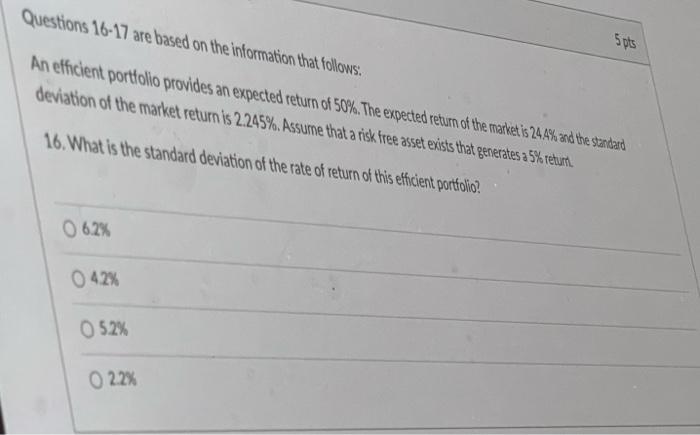 Solved Questions 16-17 are based on the information that | Chegg.com