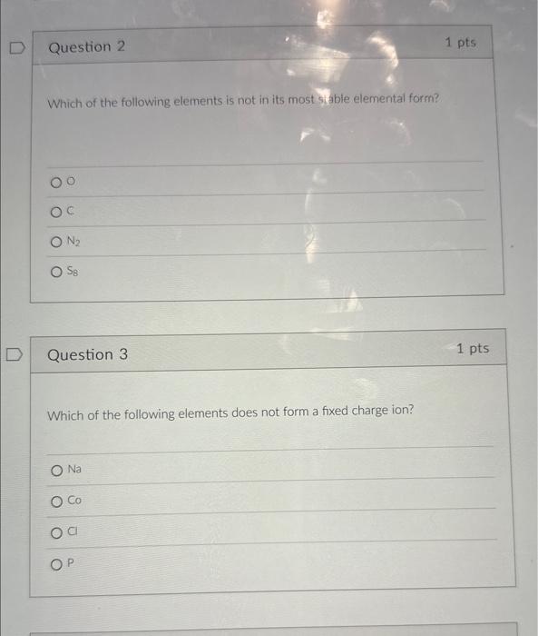 Solved Which of the following elements is not in its most | Chegg.com