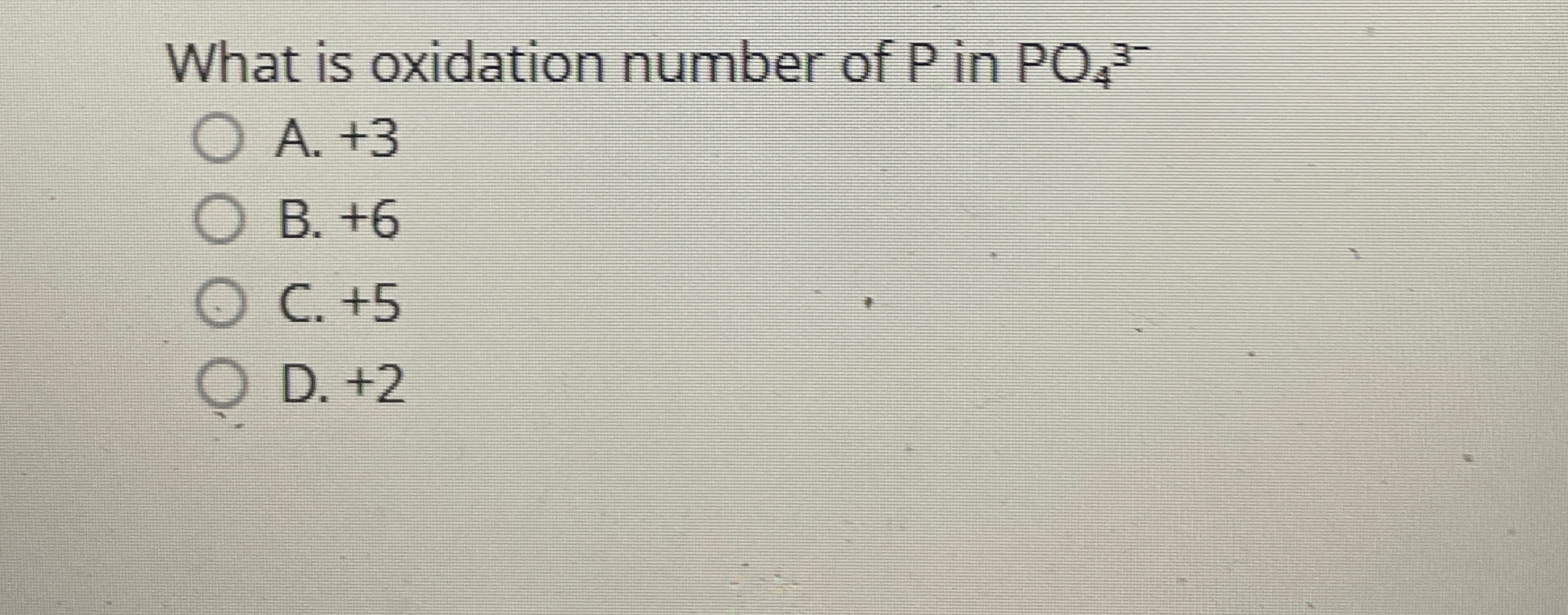 Solved What is oxidation number of P in | Chegg.com