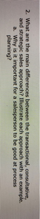 Solved 2. What are the main differences between the | Chegg.com