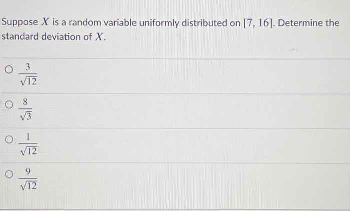 Solved Suppose X is a random variable uniformly distributed | Chegg.com