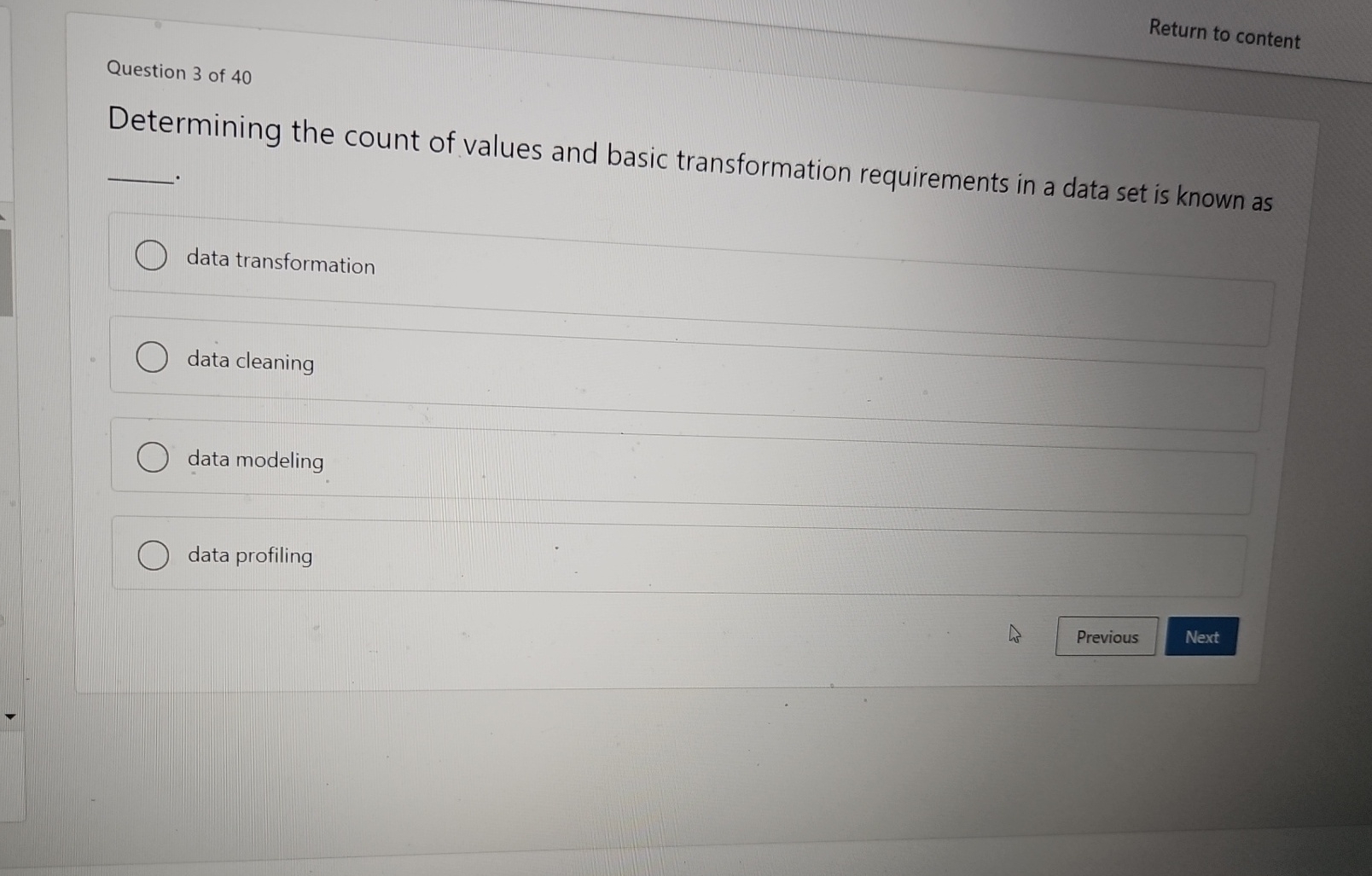 Solved Return to contentQuestion 3 ﻿of 40Determining the | Chegg.com