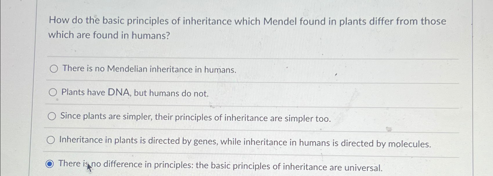 Solved How do the basic principles of inheritance which | Chegg.com