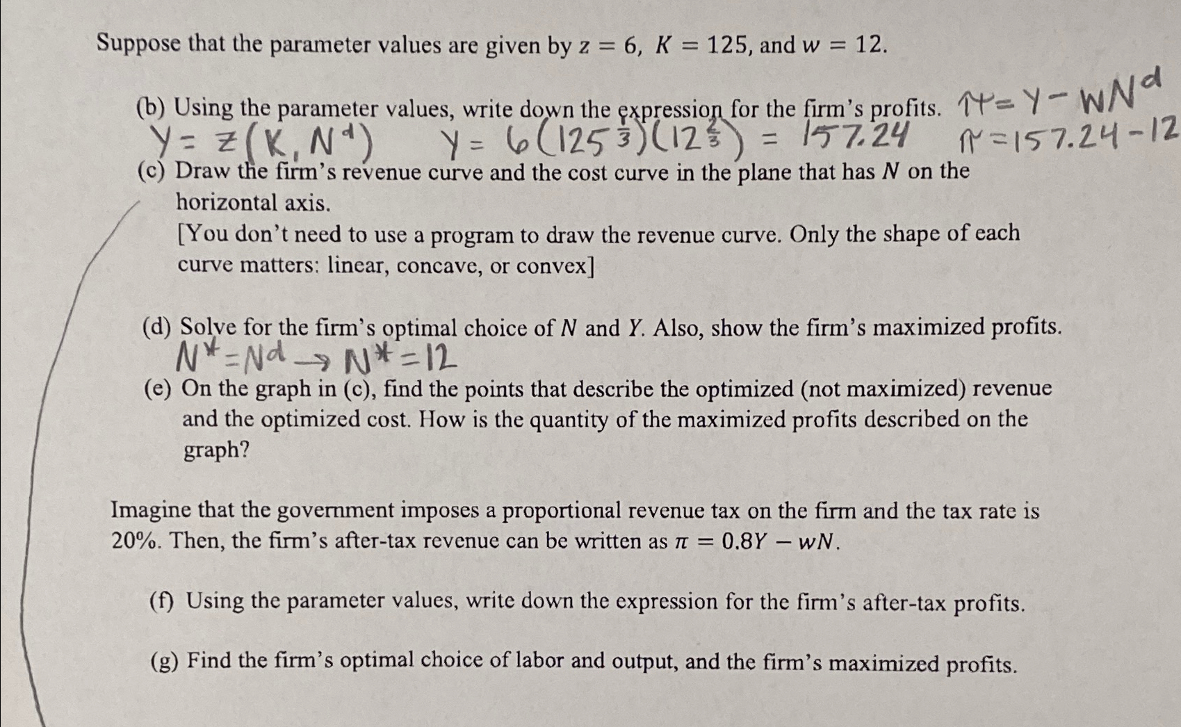 Solved Suppose that the parameter values are given by | Chegg.com