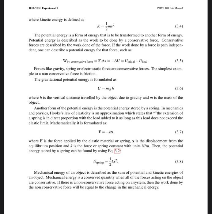 Solved 5. Using the work energy relation for the puck, find | Chegg.com