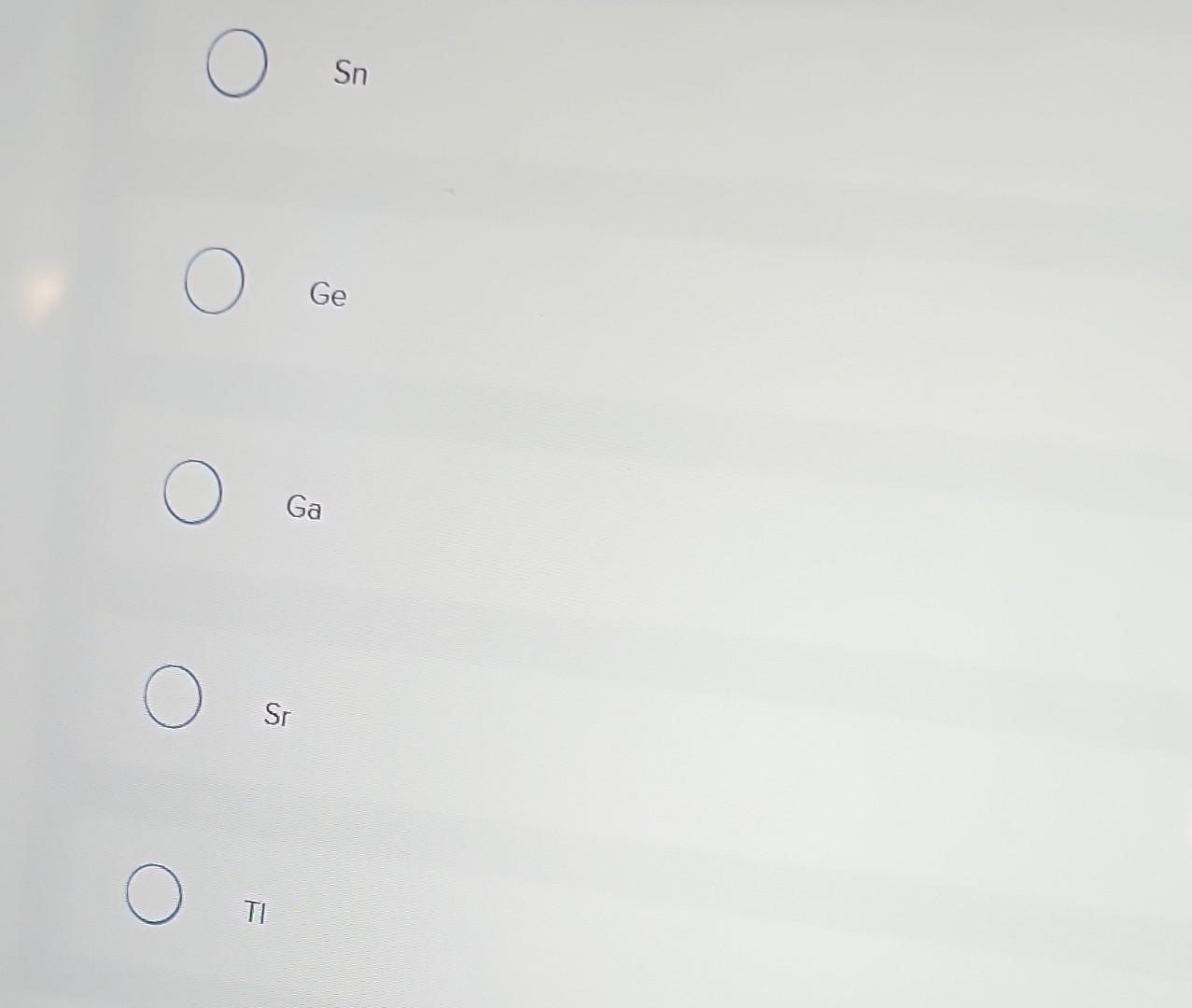 Solved Select the element with the least metallic character. | Chegg.com