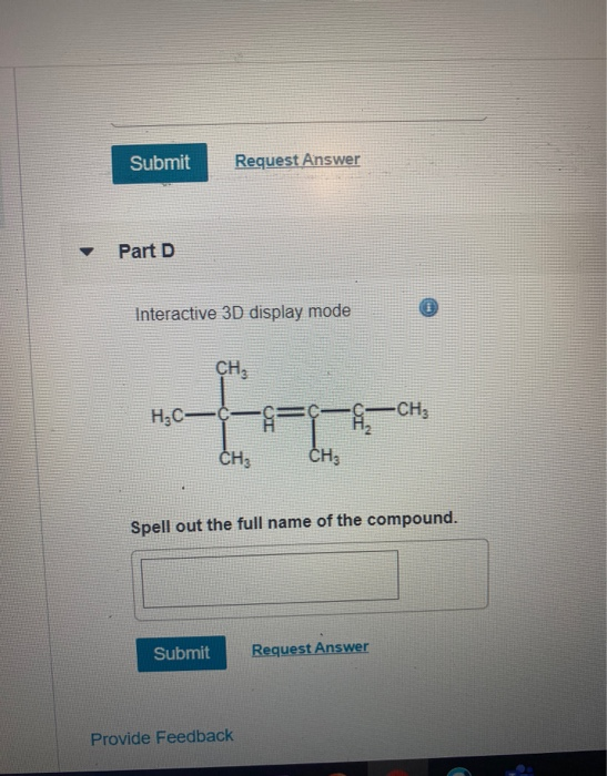 Solved Part C Interactive 3D display mode 0 CH, CH . CH2 HEC | Chegg.com
