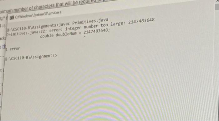 Solved the number 2147483648 is a large number to be | Chegg.com
