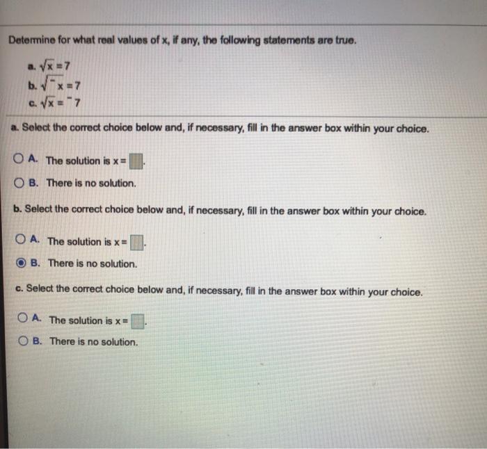 Solved Determine for what real values of x, if any, the | Chegg.com