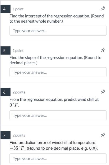 Solved 2 points The wind chill is a measure of how cold you | Chegg.com