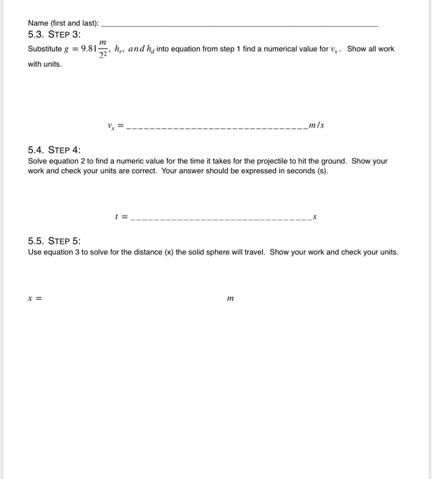 Solved Dynamics: Ball and Ramp Lab Make up Problems 1. | Chegg.com