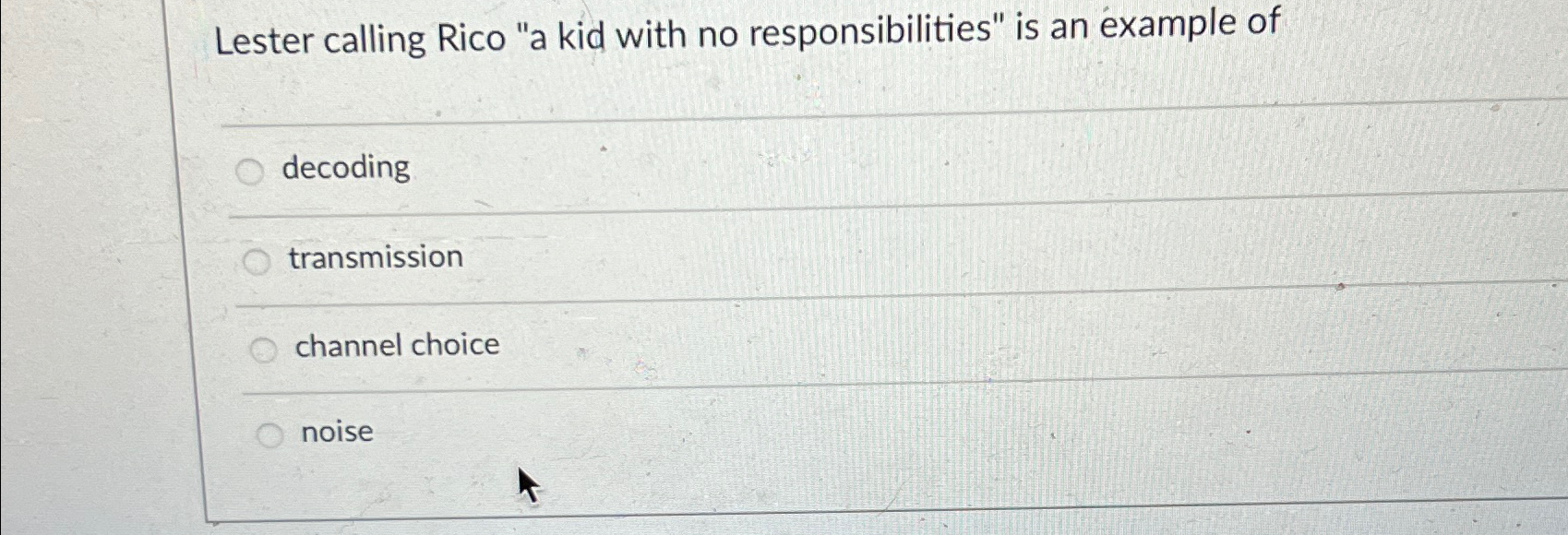 Solved Lester calling Rico "a kid with no responsibilities" | Chegg.com