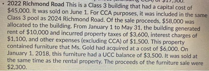 J . • 2022 Richmond Road This is a Class 3 building | Chegg.com