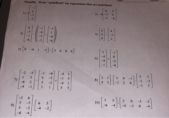 Solved Period Date Simplify. Write Solved Period Date Simplify. Write