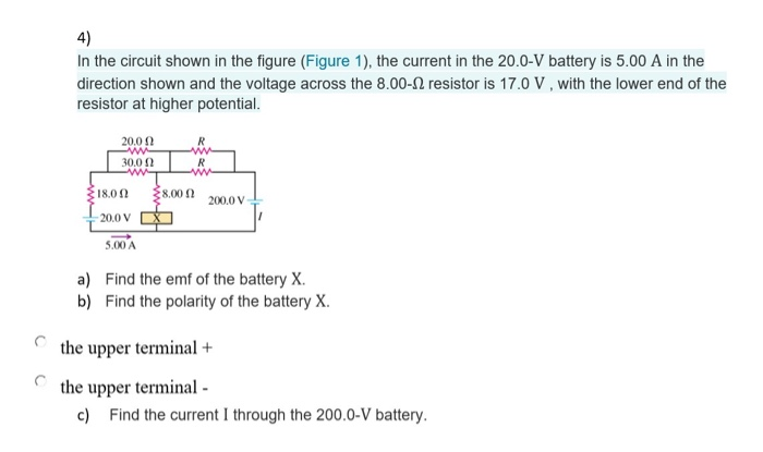 Solved 4) In the circuit shown in the figure (Figure 1), the | Chegg.com