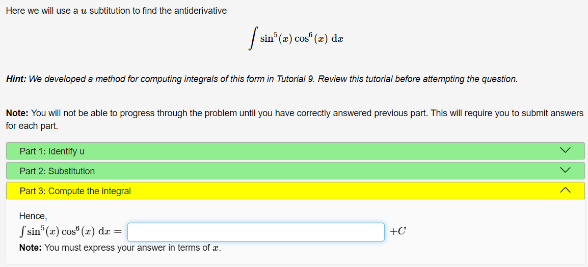 Solved Part 1: Identify uPart 2: SubstitutionPart 3: Compute | Chegg.com Solved Part 1: Identify uPart 2: SubstitutionPart 3: Compute | Chegg.com
