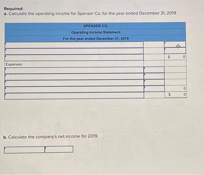Solved Problem 9-20 (Algo) Calculate operating income and | Chegg.com
