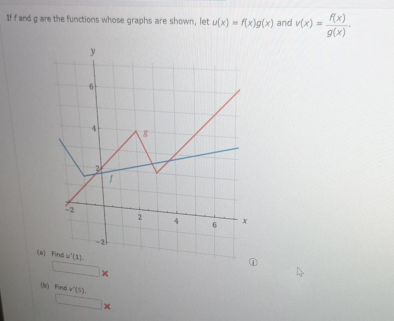 Solved If f and g are the functions whose graphs are shown, | Chegg.com