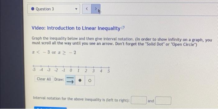 Solved Video: Introduction to Linear Inequality Graph each | Chegg.com