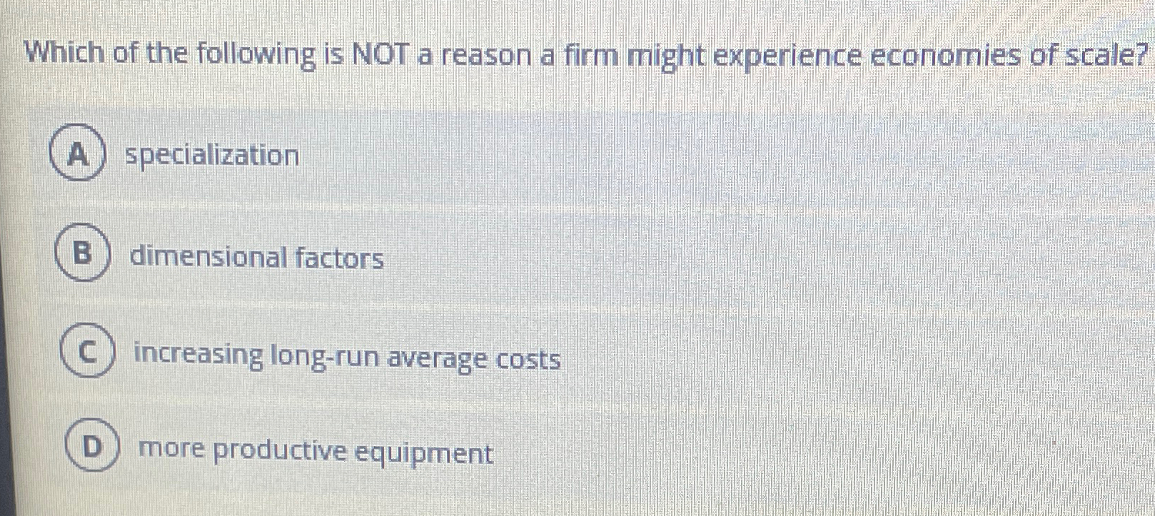 Solved Which of the following is NOT a reason a firm might | Chegg.com