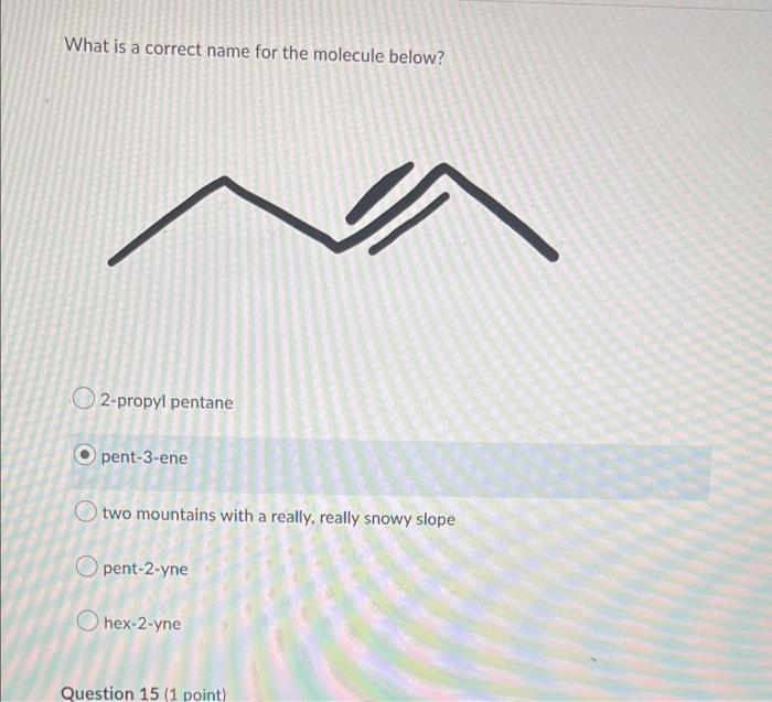 Solved What is a correct name for the molecule below? | Chegg.com