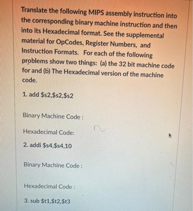 Solved 5. ori $t4,$t4,0×00ff Binary Machine Code: | Chegg.com