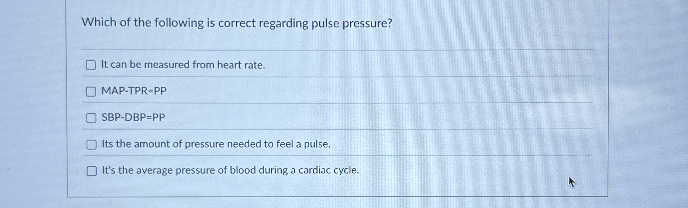 High Quality SOLUTION Which of the following is correct regarding pulse ...