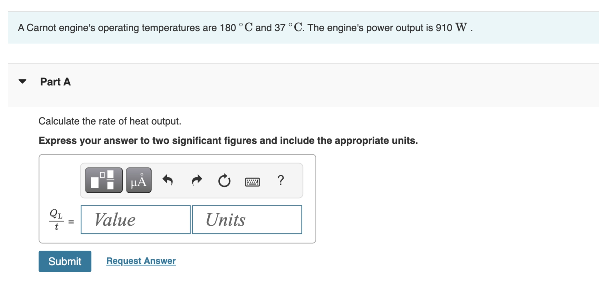 Solved A Carnot engine's operating temperatures are 180°C | Chegg.com