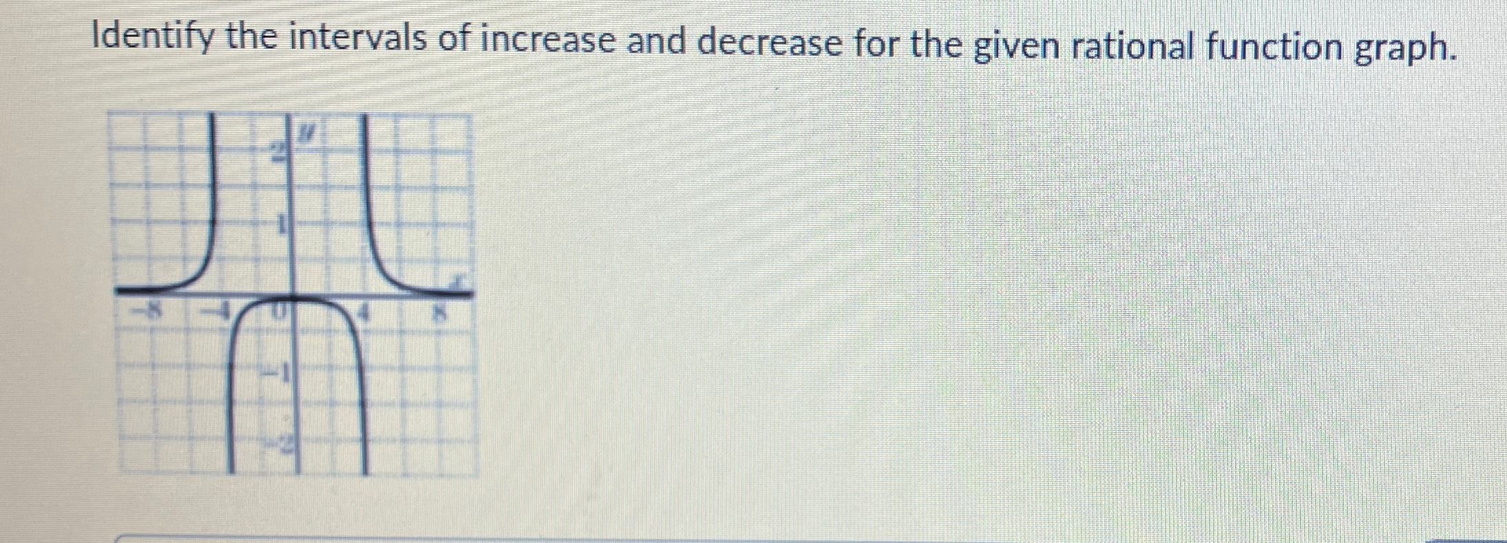 Solved Identify the intervals of increase and decrease for | Chegg.com