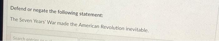 Solved Defend or negate the following statement: The Seven | Chegg.com