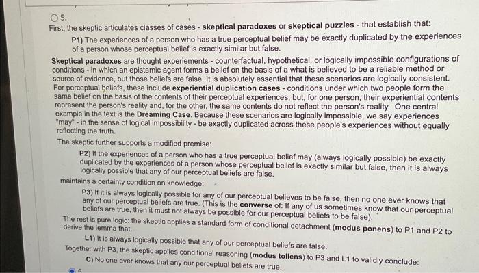 L1) It is always logically possible that any of our | Chegg.com