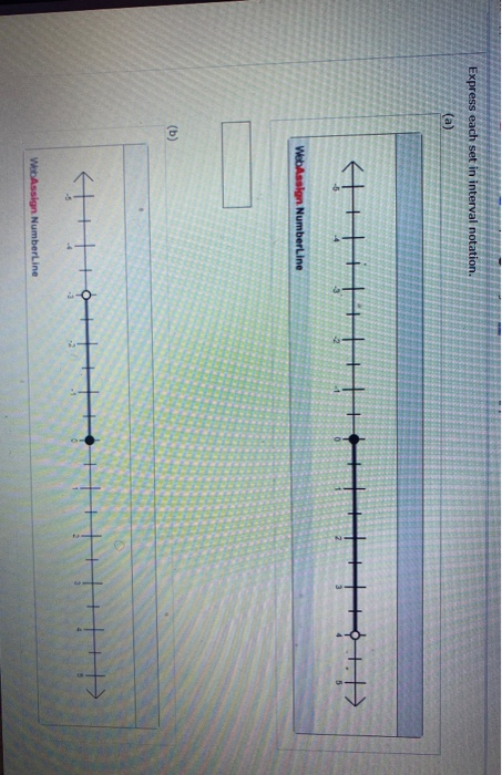 Solved Express Each Set In Interval Notation A Webassign 9082