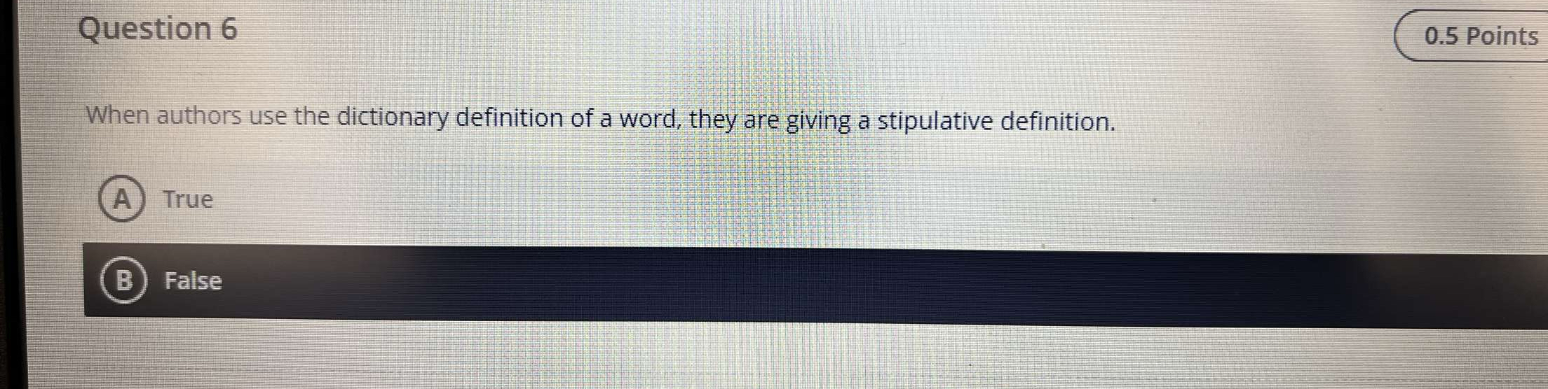 Solved Question 6when Authors Use The Dictionary Definition