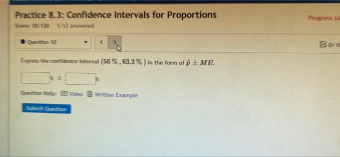 Solved Practice 8.3: Confidence intervals for Proportions | Chegg.com