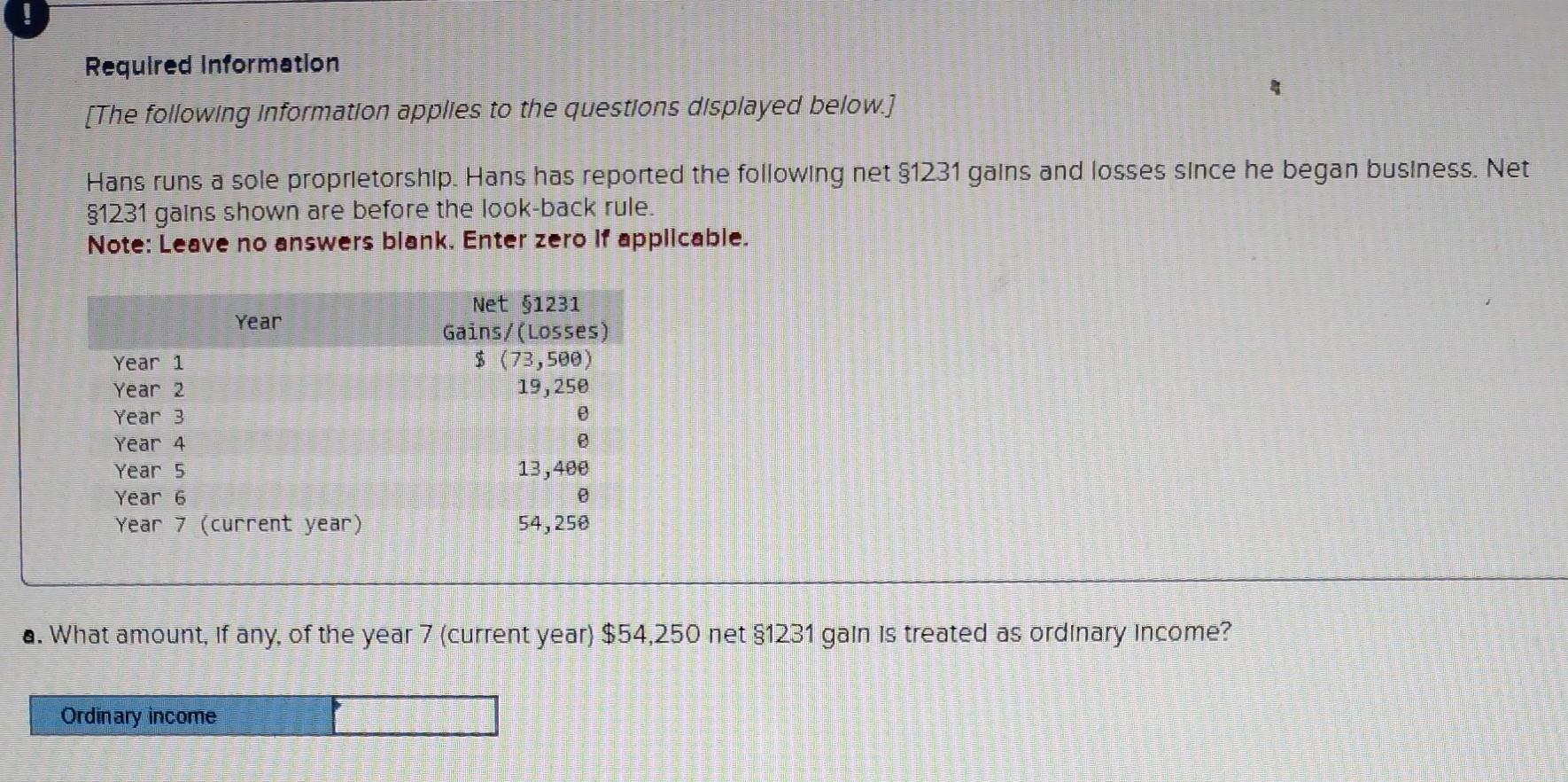 Solved Required Information [The following Information | Chegg.com