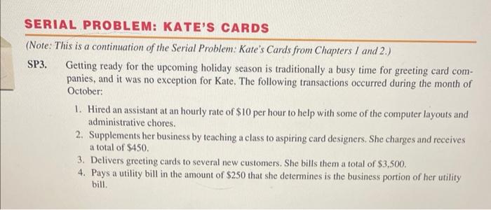 Solved needing help with Kates Cards Chapter 3 please. | Chegg.com