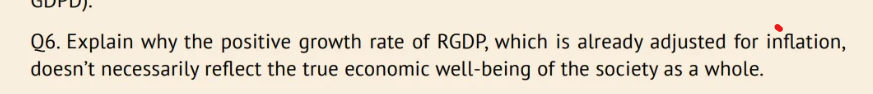 Solved sQ6. ﻿Explain why the positive growth rate of RGDP, | Chegg.com
