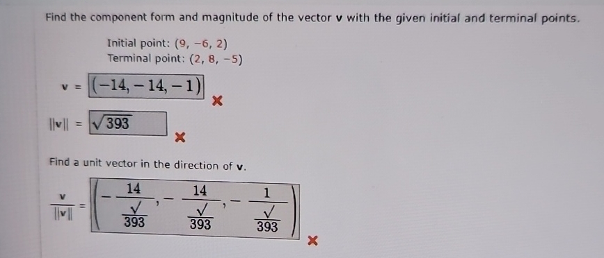 Solved Find the component form and magnitude of the vector v | Chegg.com