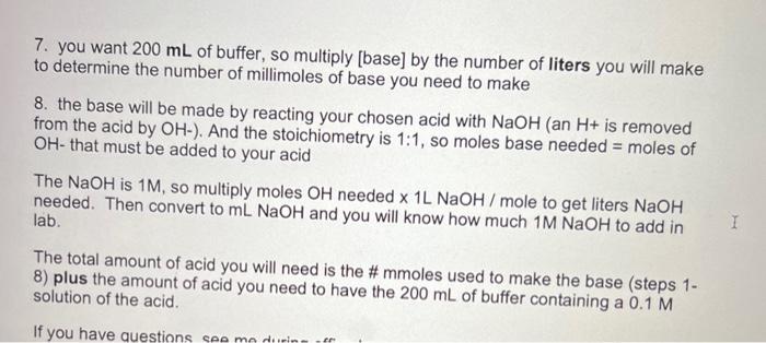 Solved Your mission is to figure out how to make 200 mL of a | Chegg.com