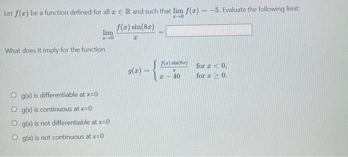 Solved Let f(x) be a function defined for all x∈R and such | Chegg.com