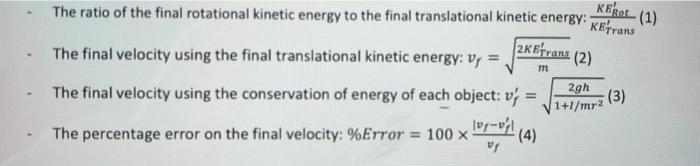The ratio of the final rotational kinetic energy to | Chegg.com
