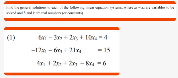 Solved Find the general solutions to each of the following | Chegg.com