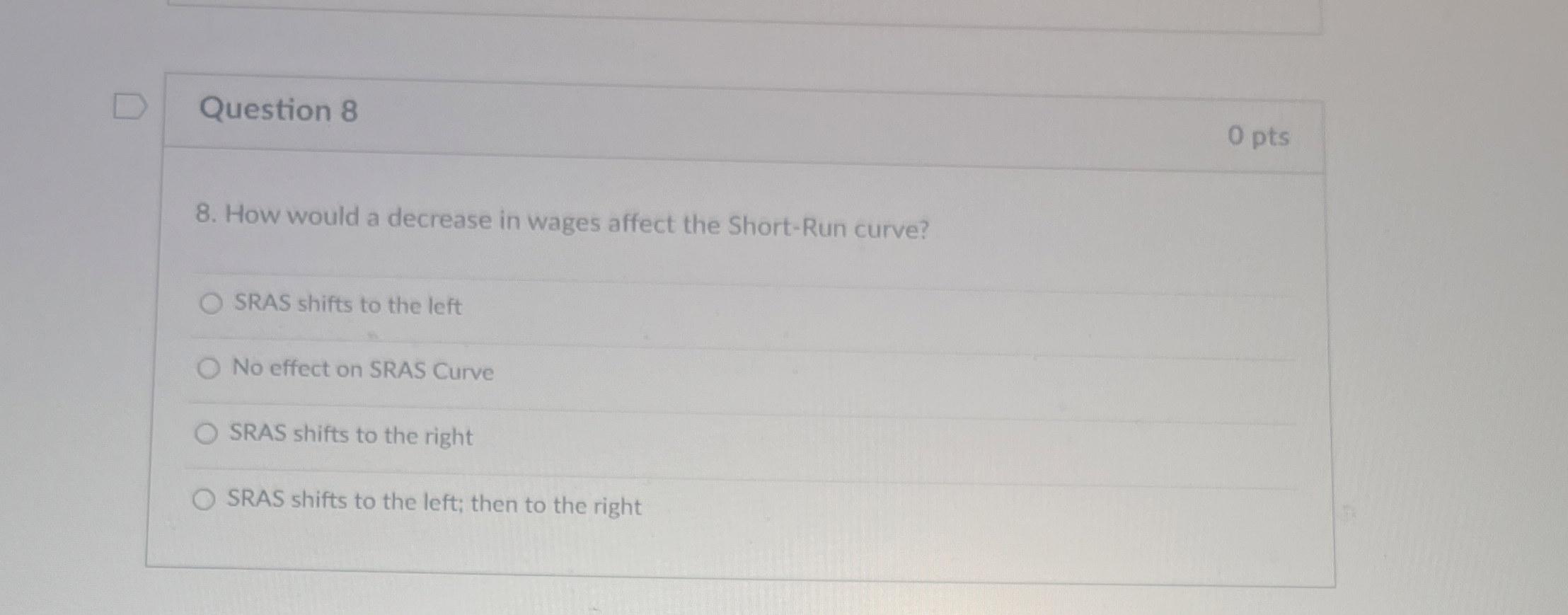 Solved Question 80 ﻿ptsHow would a decrease in wages affect | Chegg.com