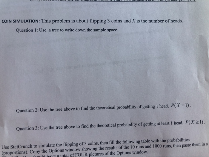 Solved COIN SIMULATION: This problem is about flipping 3 | Chegg.com