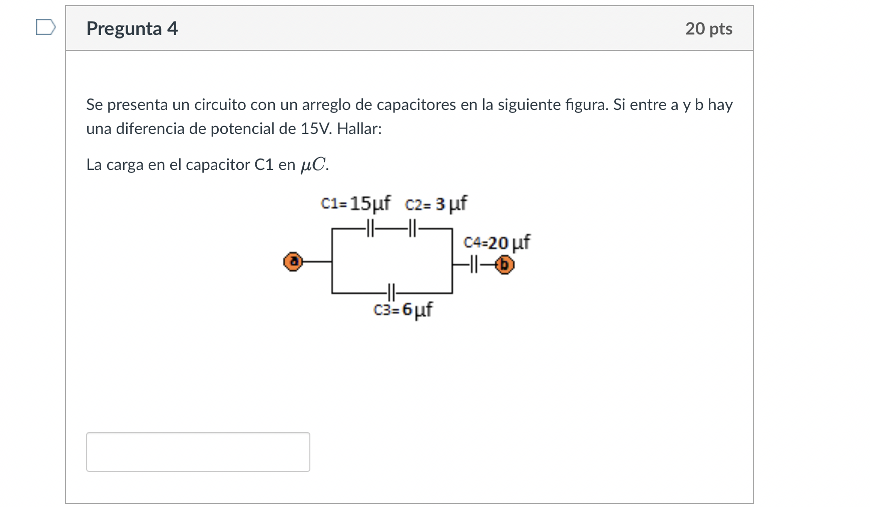 Solved Se presenta un circuito con un arreglo de capacitores | Chegg.com